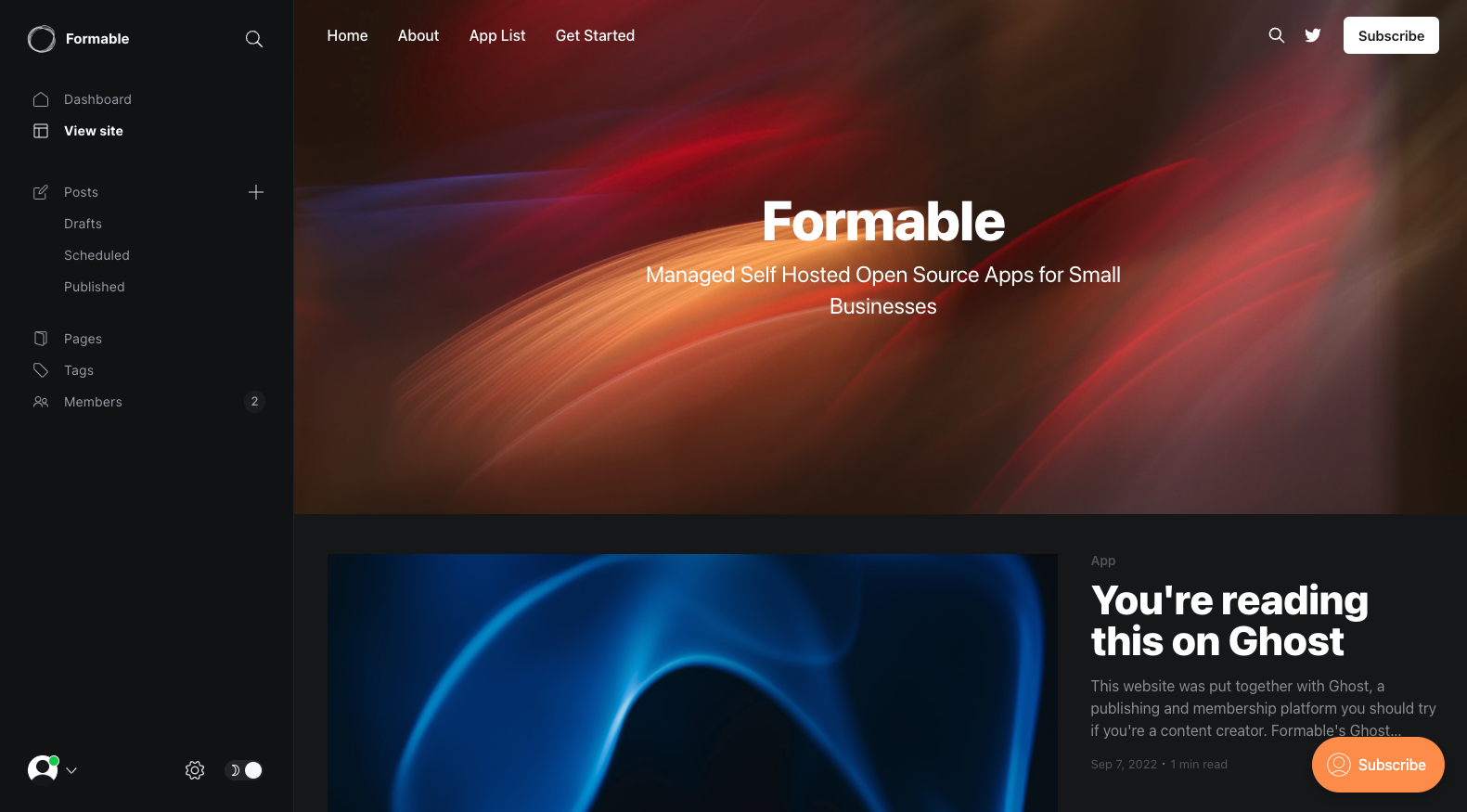 You're reading this on Ghost